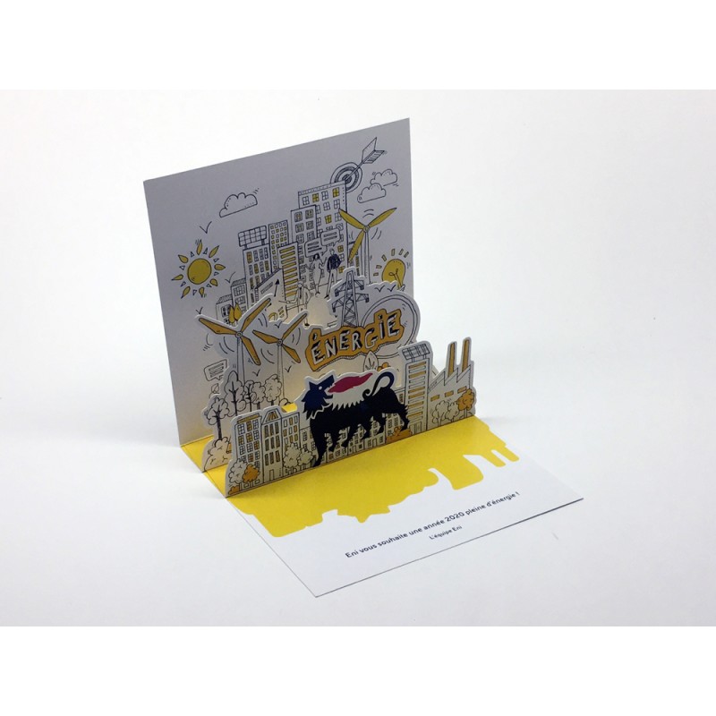 carte dépliant papier popup pour marketing et communication